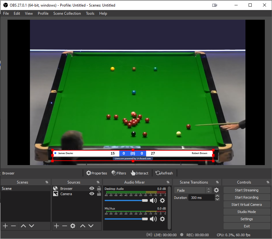 147board - Snooker scoreboard
